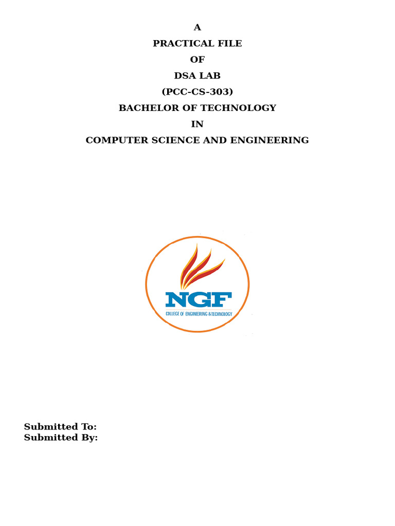 Dsa Front Page | PDF