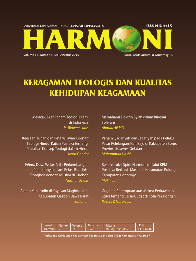 Artikel HARMONI - 2015 - NO. 2 Artikel Ketut Donder DG Judul - Peta Kognitif Teologi Hindu | PDF