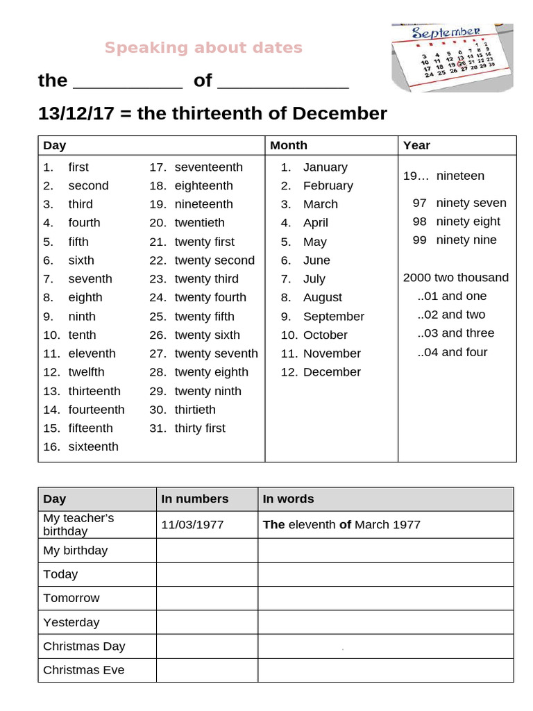 Understanding Dates and Birthdays | PDF