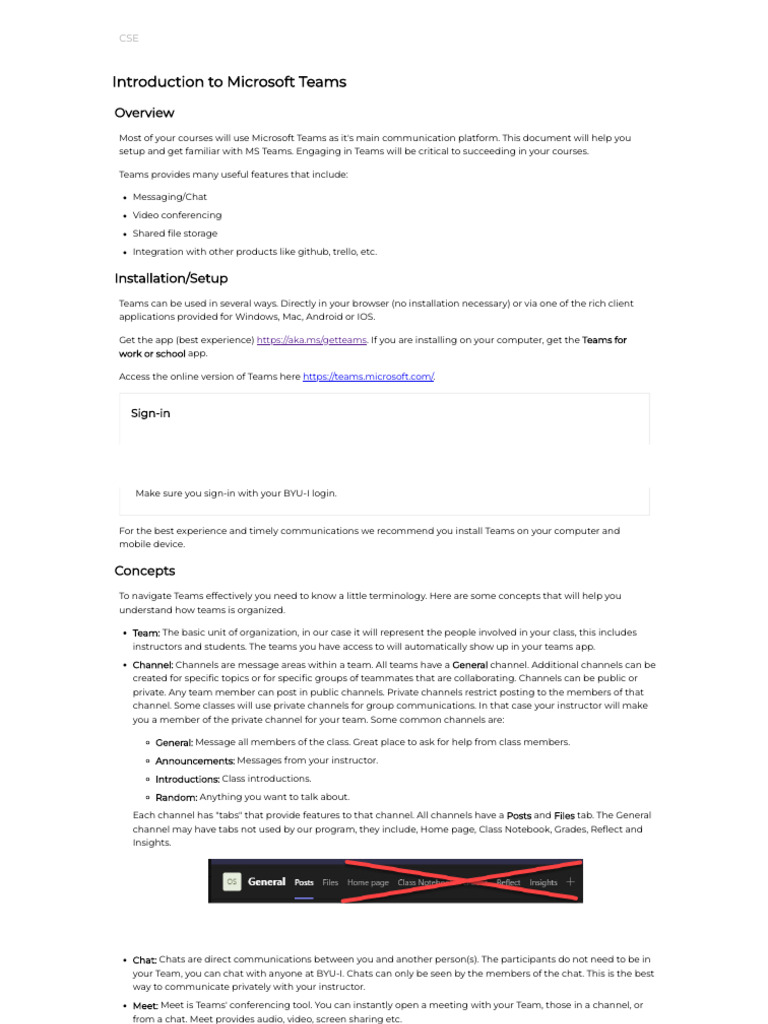 CSE - Microsoft Teams | PDF