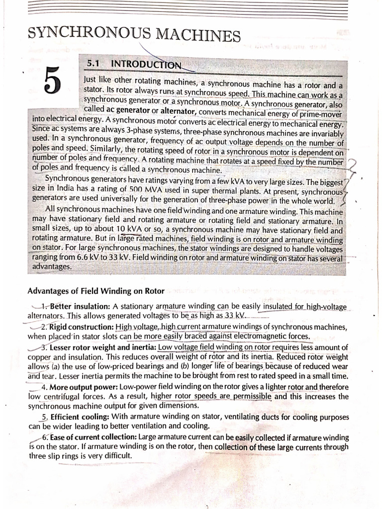 Synchronous Machines | PDF