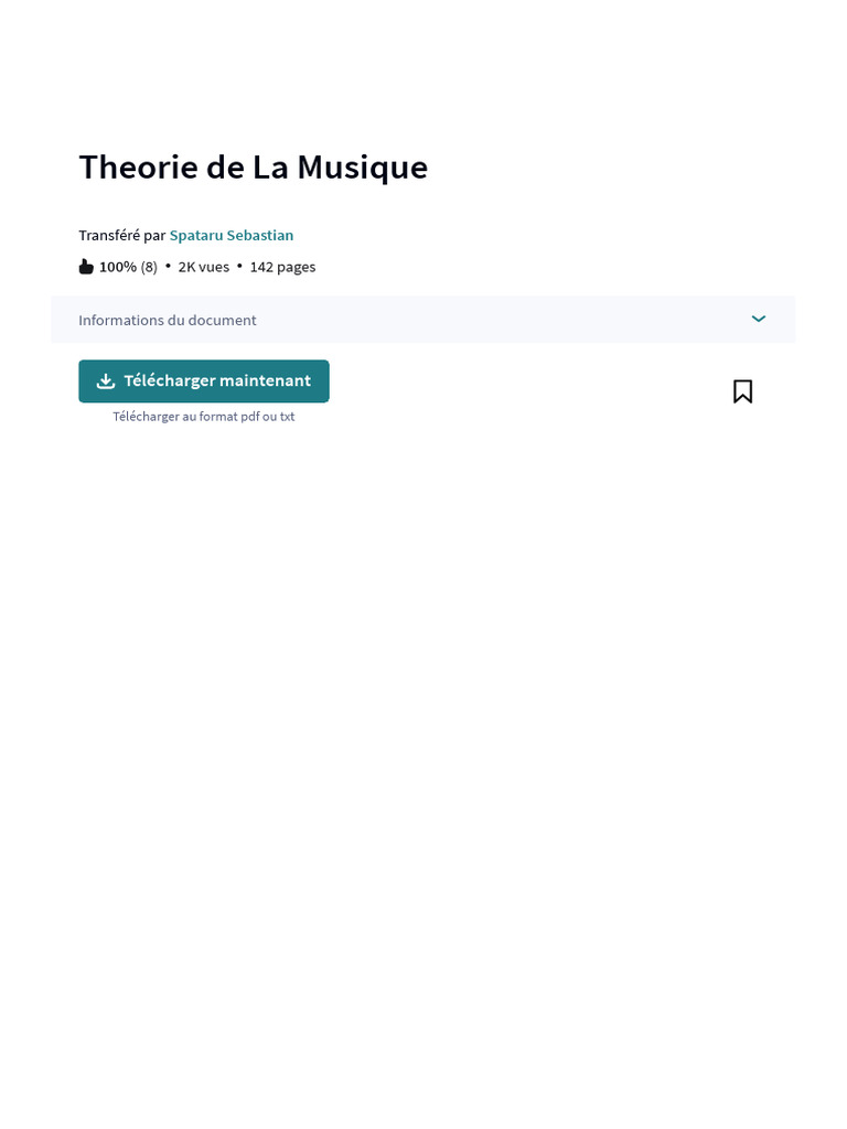 Theorie de La Musique - PDF - Intervalle (Musique) - Clef (Musique) | PDF