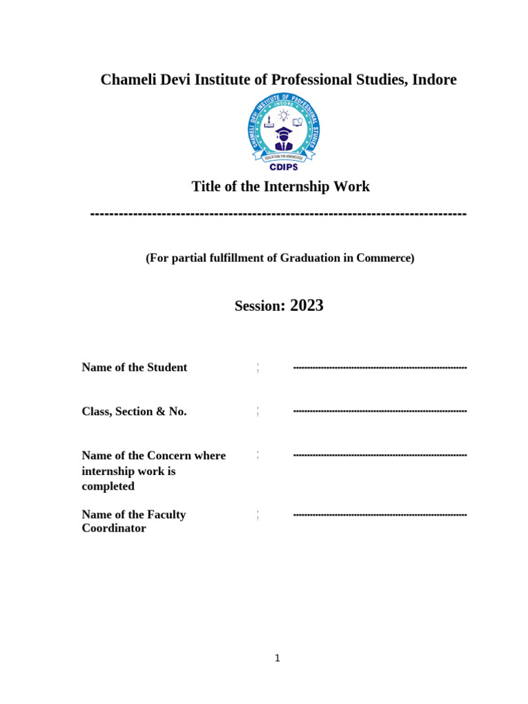 internship Commerce | PDF