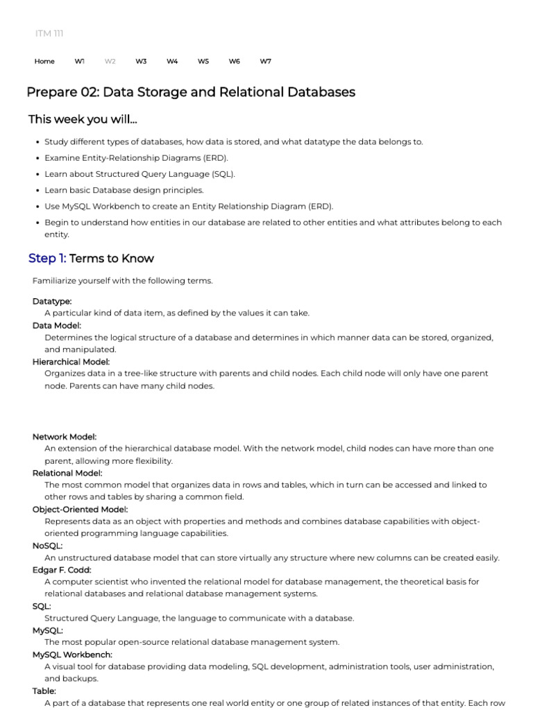 Data Storage And Relational Databases Pdf Relational Database No Sql