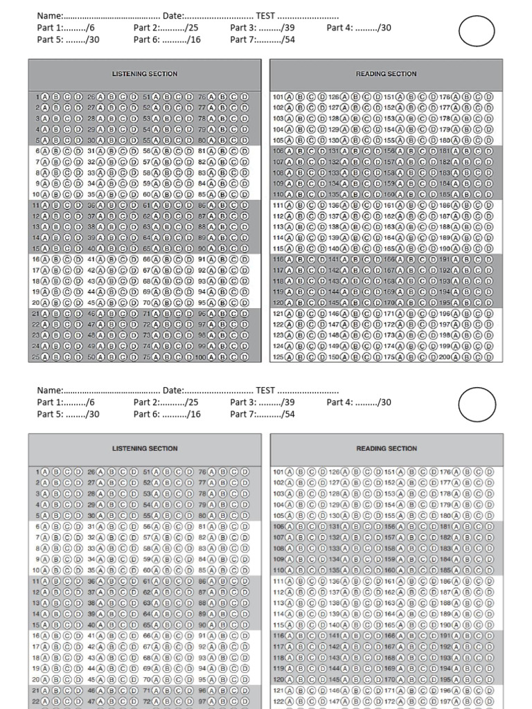Answer Sheet A5 | PDF