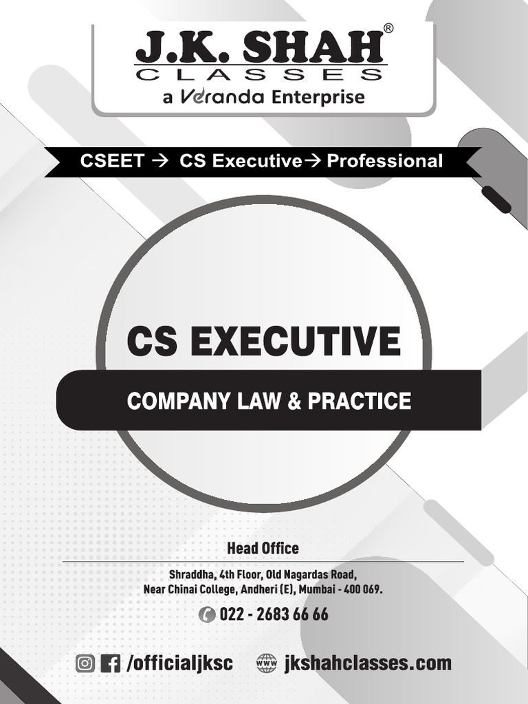 Company Law Notes-1 | PDF