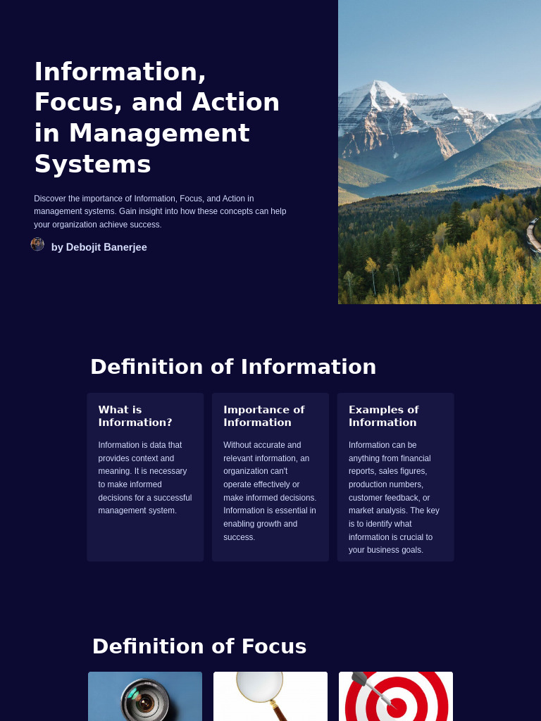 Key Elements of Management Success | PDF | Goal | Information