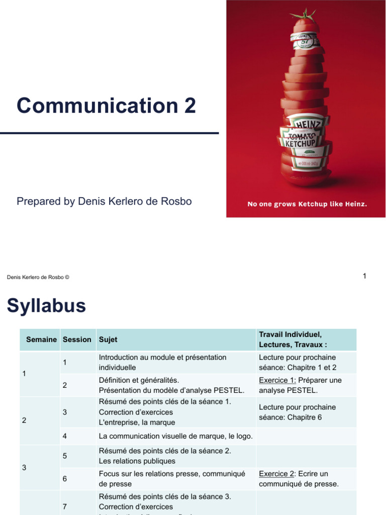 D Kerlero Communication2 Séance 2 | PDF | Business