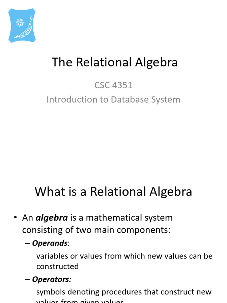 03 - Relational Algebra | PDF