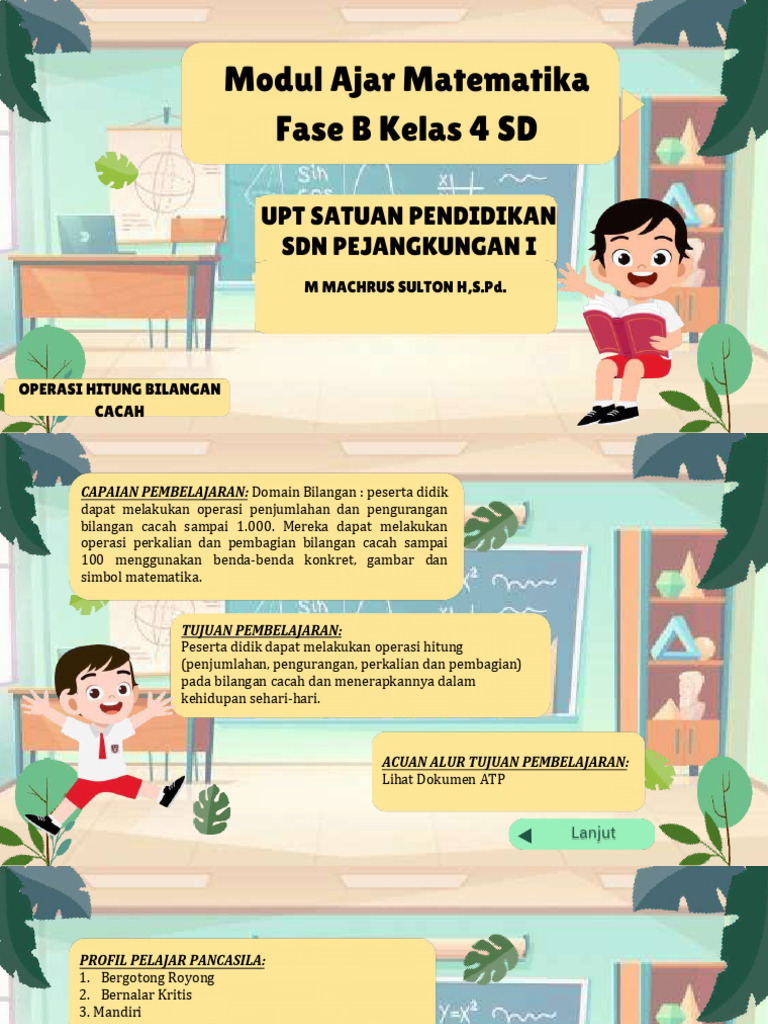 Modul Ajar MTK - Operasi Hitung Bilangan Cacah - Fase B | PDF