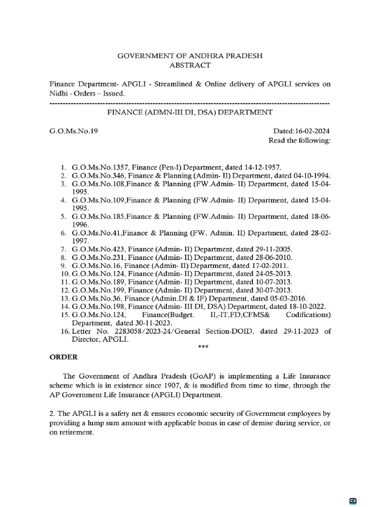 APGLI Operational Guidelines English and Telugu | PDF