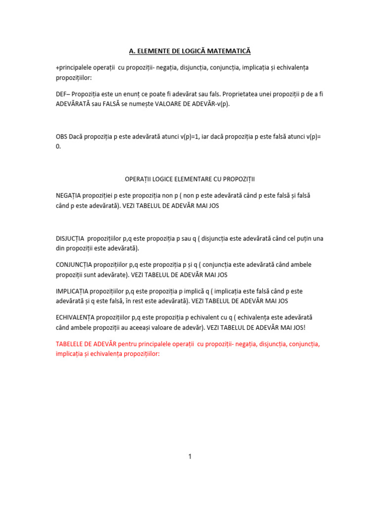 1_Multimi si elemente de logica matematica_ | PDF
