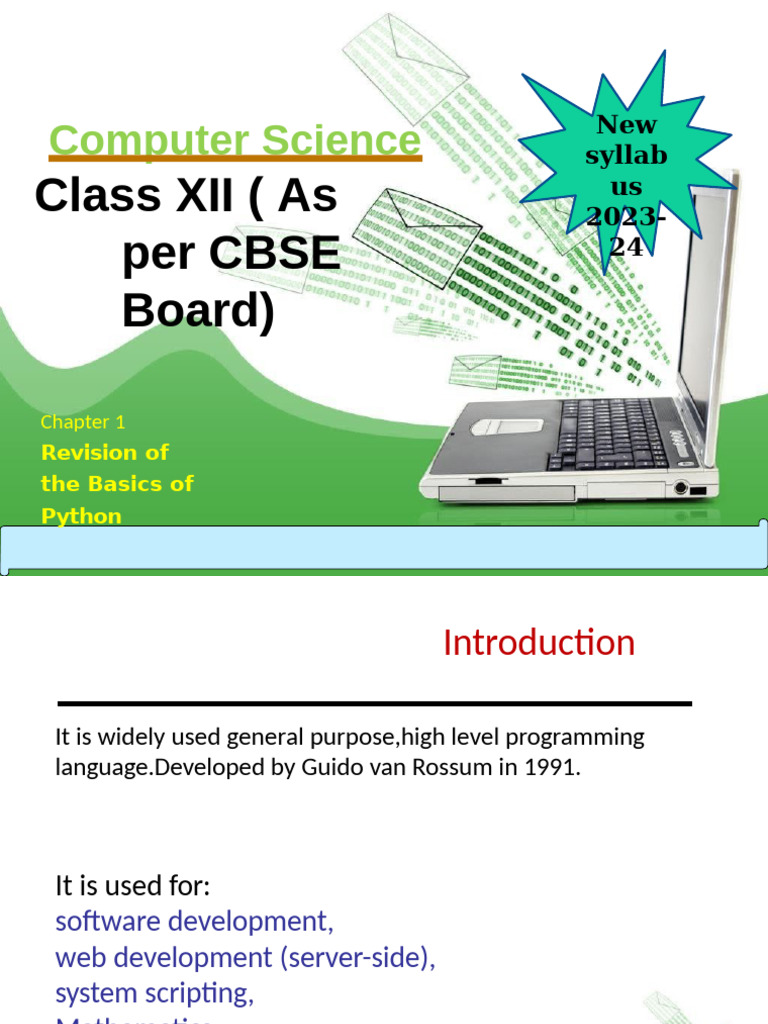 Revision of The Basics of Python1 | PDF