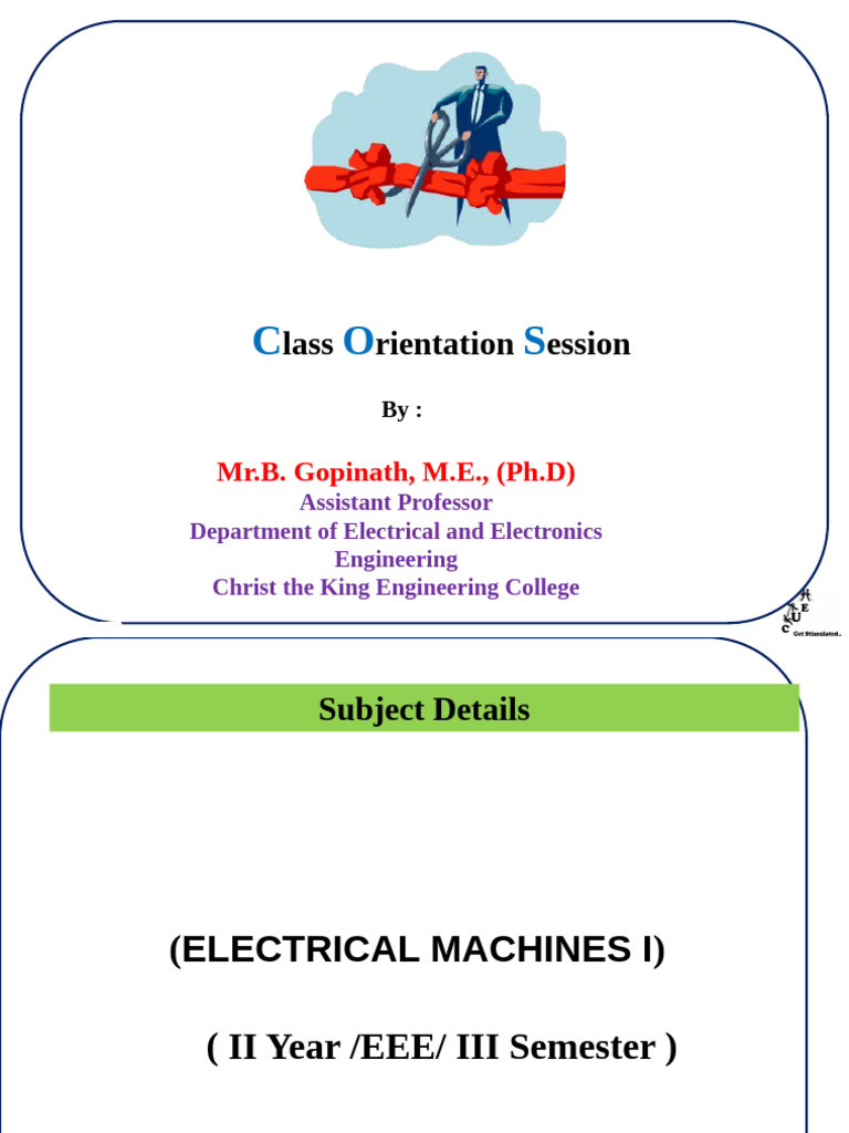 Class Orientation Em 1 Pdf Electric Motor Transformer