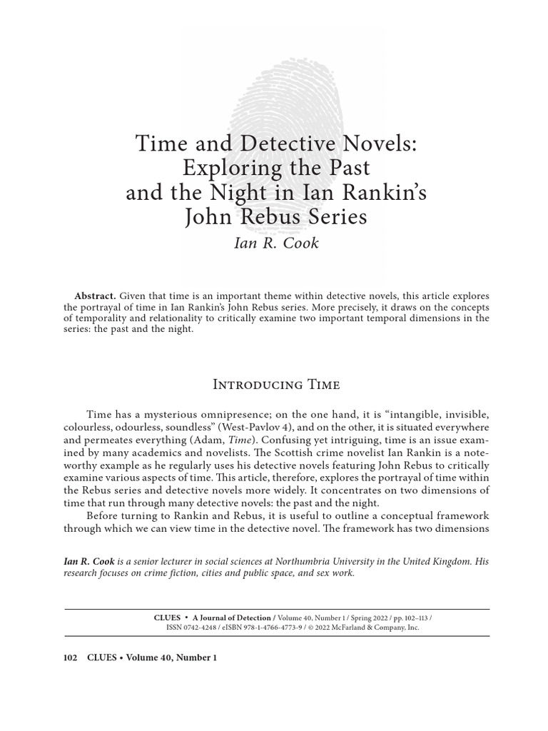 Cook 2022 Time and Detective Novels Reb Usc | PDF