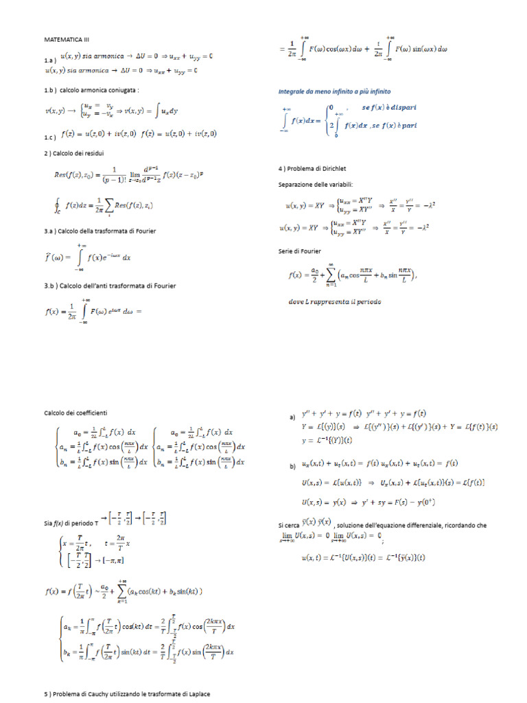Formulario Mate III | PDF