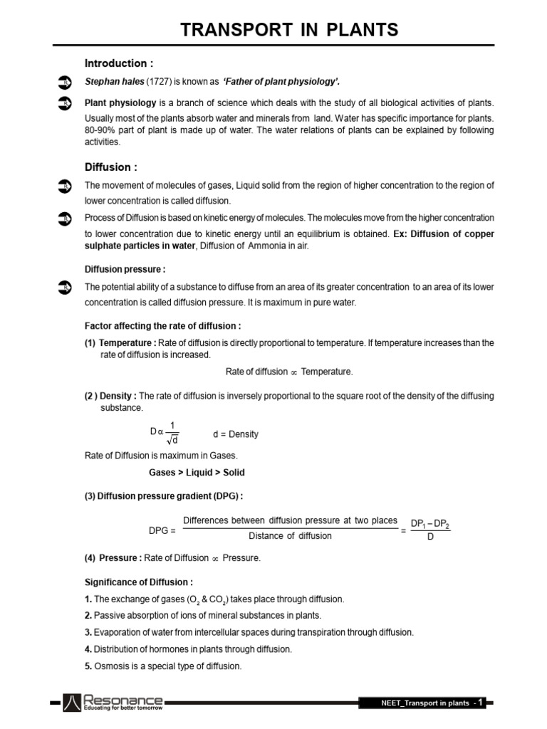 Resonance Transportation Biology Blunt Library | PDF