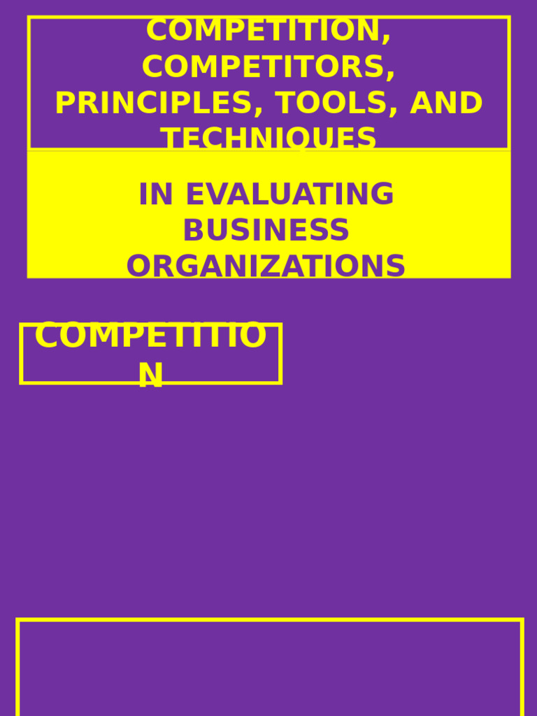 AE-F1 (Competition, Competitors, Principles and Tools.) | PDF