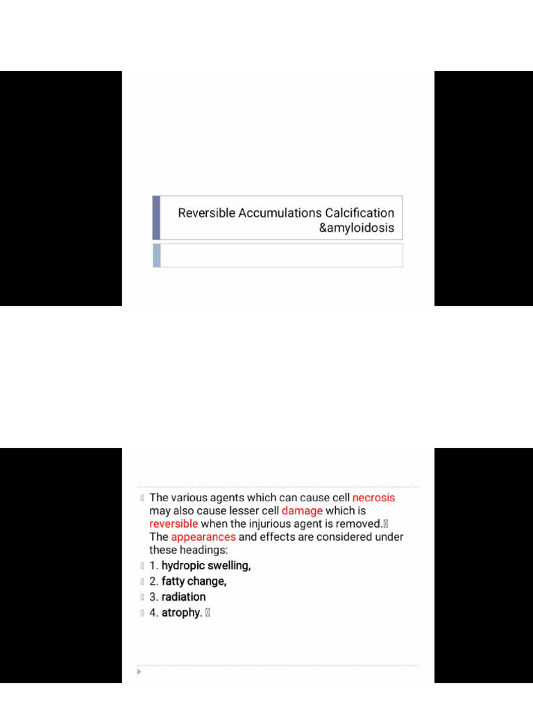 Reversible accumulation calcification and amyloid | PDF