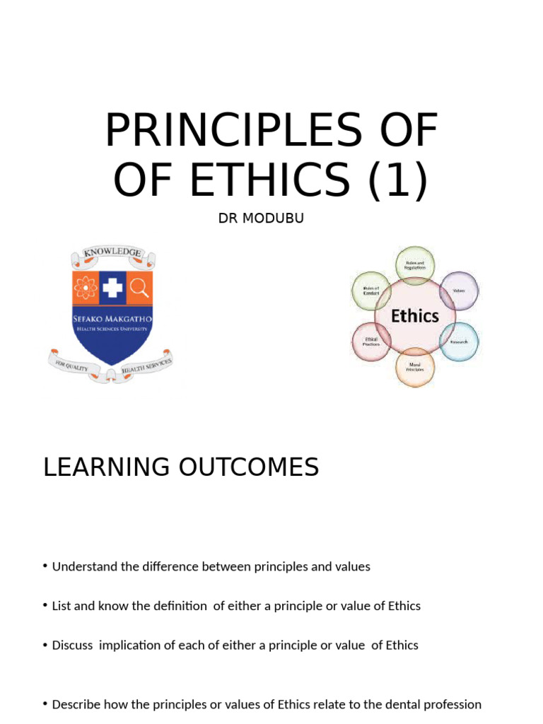 Principles of Ethics (1) 010 2024 | PDF | Justice | Self-Improvement