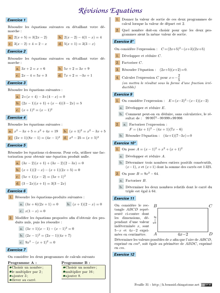 3eme Équation Equations | PDF