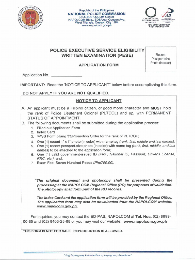 Pese Form | PDF