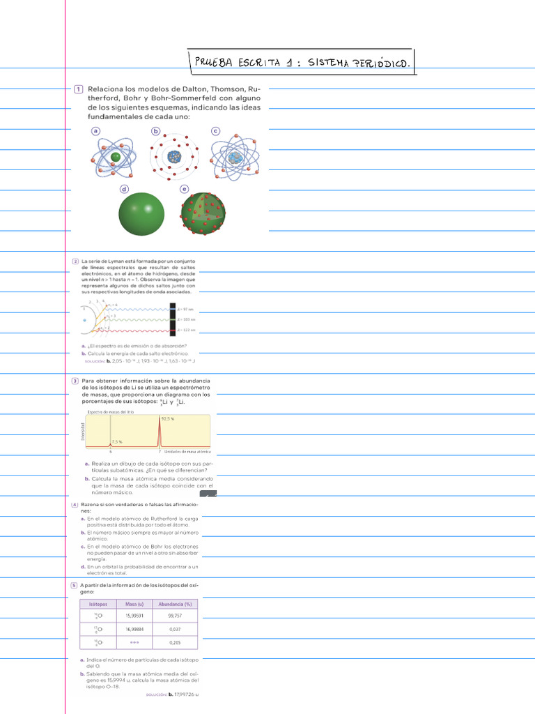 Actividades FQ1 Tabla | PDF