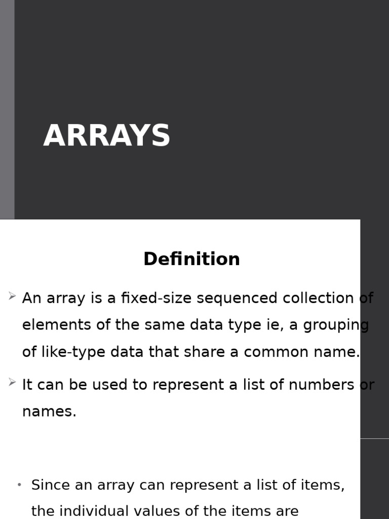 7 Arrays | PDF