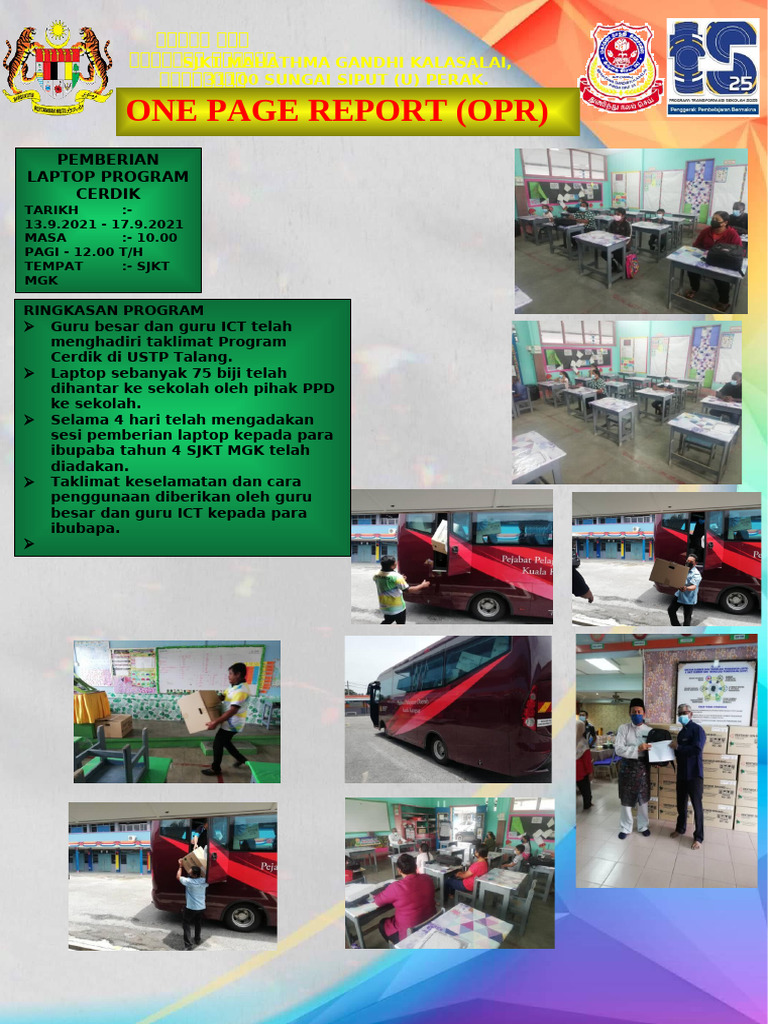 ONE PAGE REPORT- Program Cerdik | PDF