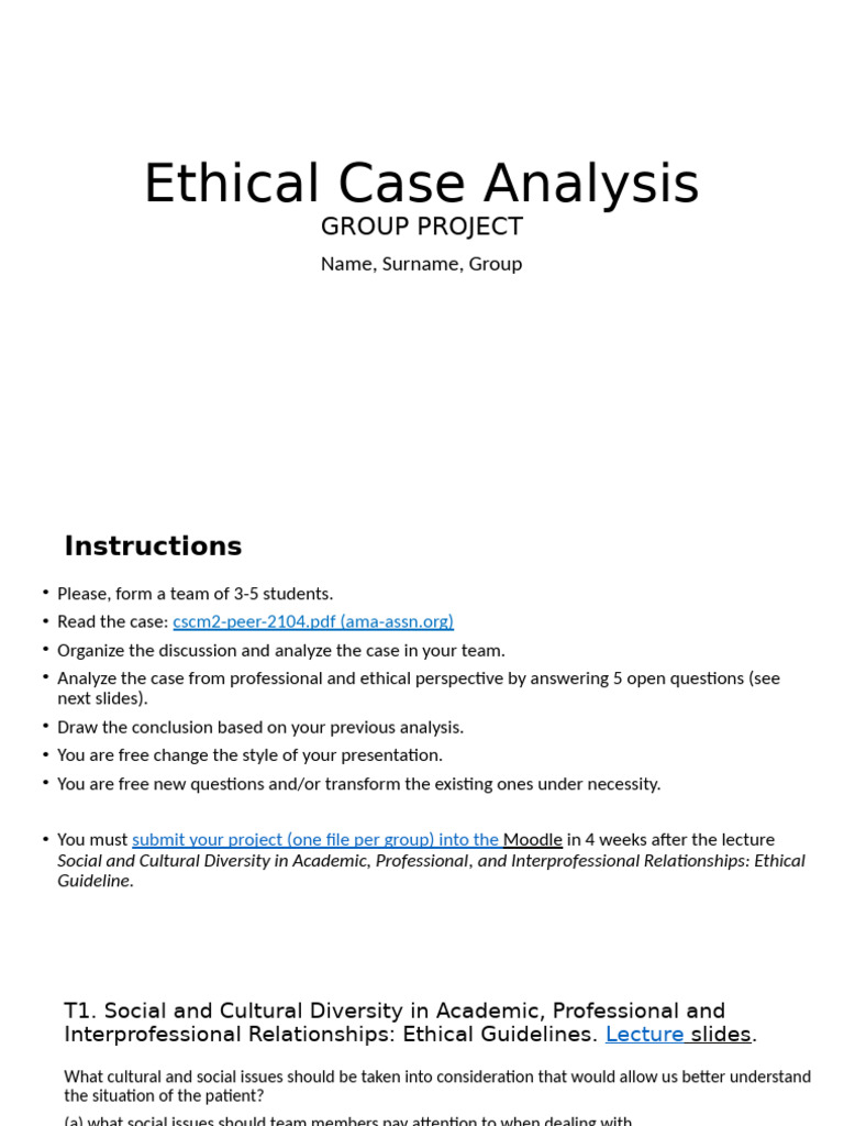 Ethical Case Analysis | PDF