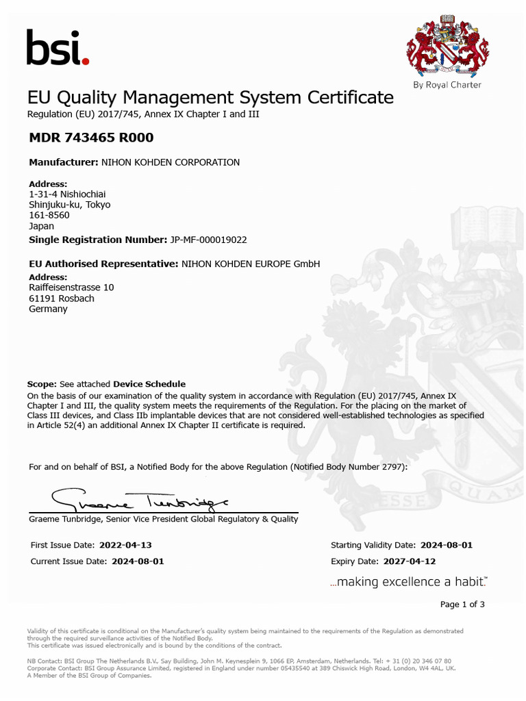 EU Quality Management System Certificate EU Quality Management System Certificate | PDF