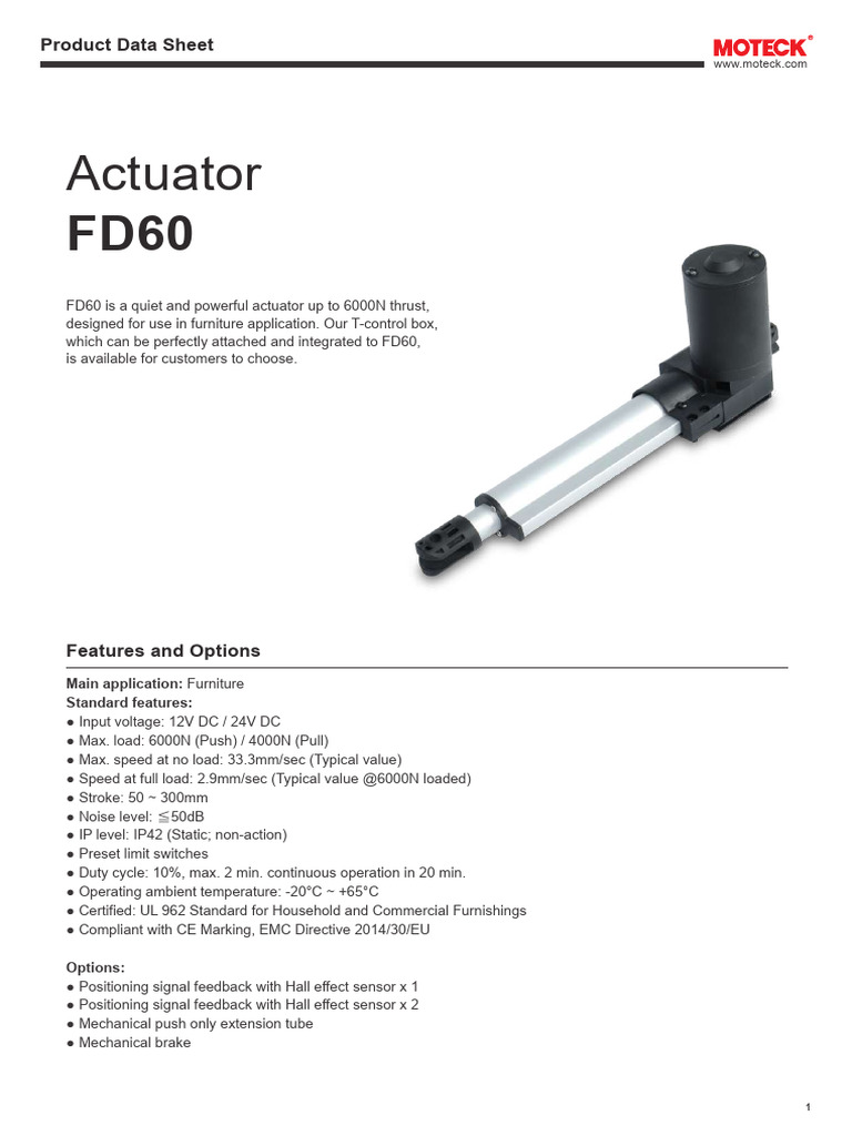 FD60 Data Sheet | PDF