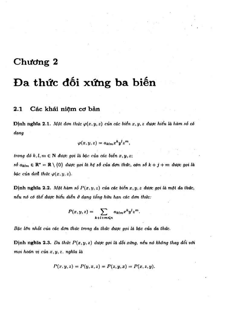 Da Thuc Doi Xung Ba Bien | PDF