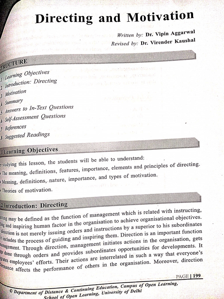 CH Directing Notes | PDF