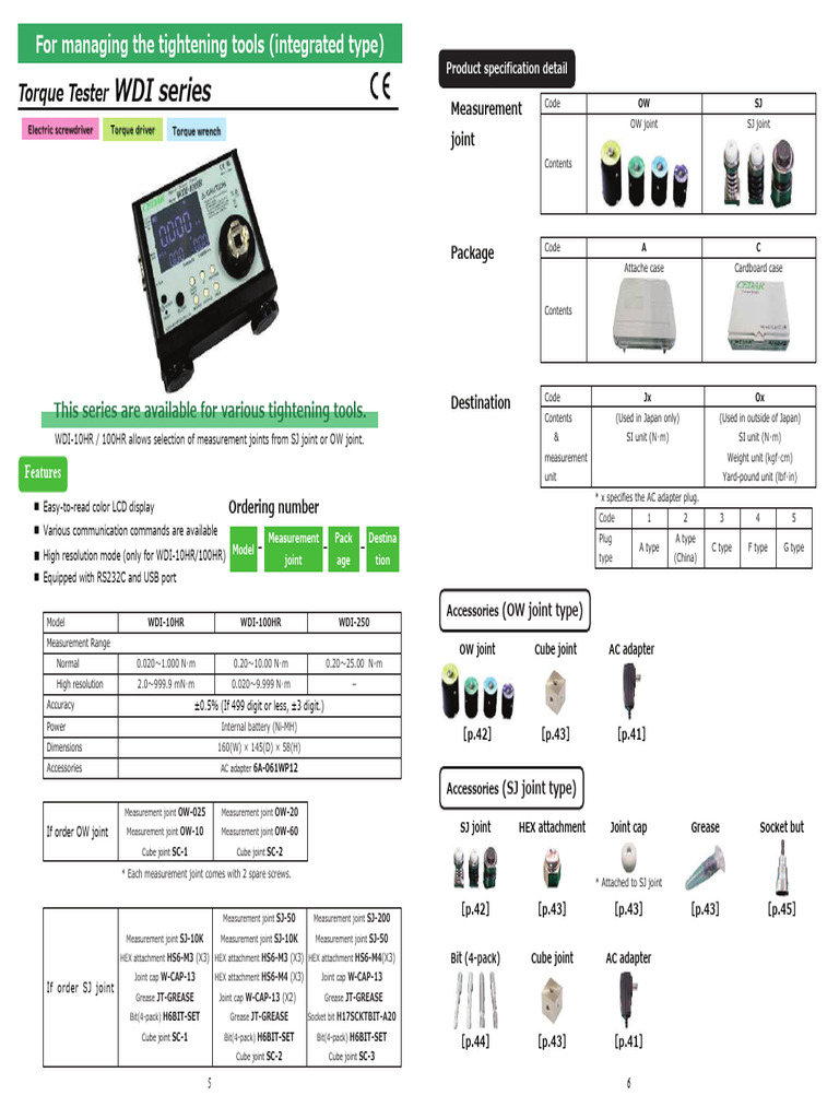 Cedar Torque Tester WDI and DI | PDF
