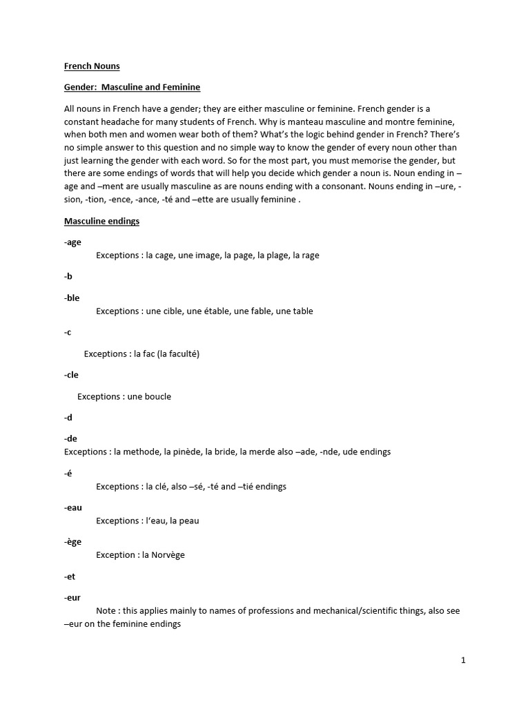 Nouns and Articles | PDF