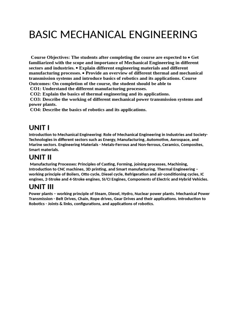 Basic Mechanical Engineering | PDF | Boiler | Composite Material
