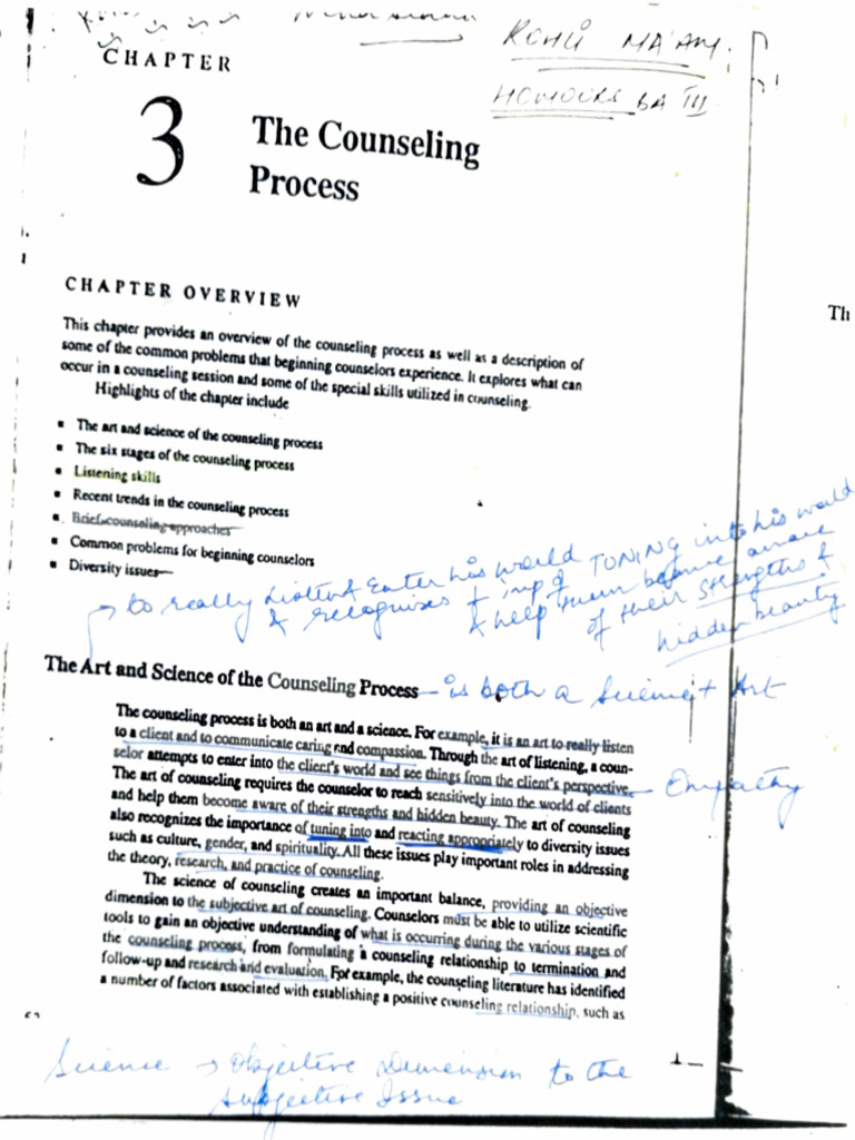 Process of Counselling | PDF