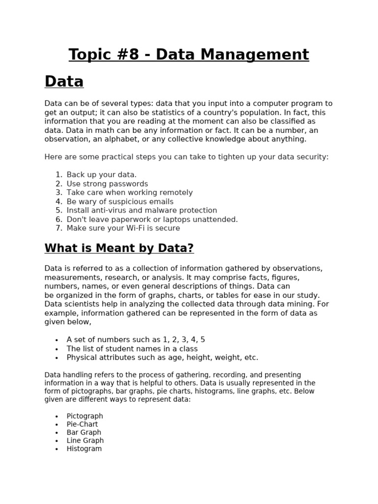 MMW TOPIC-8 Data-Management | PDF