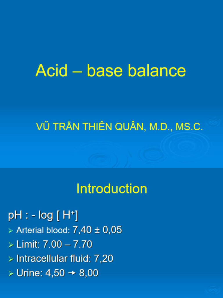 Acid - Base Balance | PDF