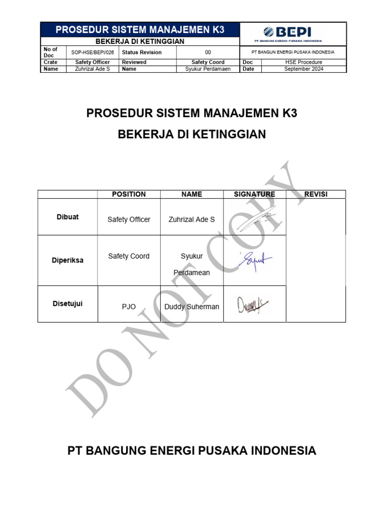 26-Bepi-Sop-Bekerja Di Ketinggian | PDF