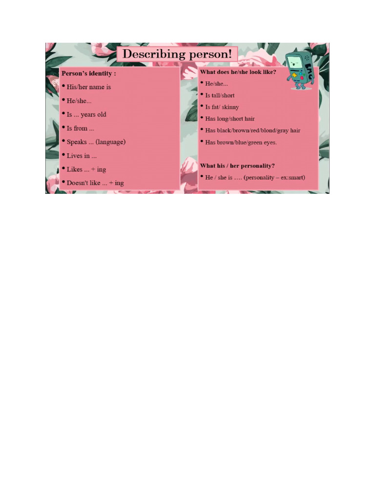 Describe Person | PDF