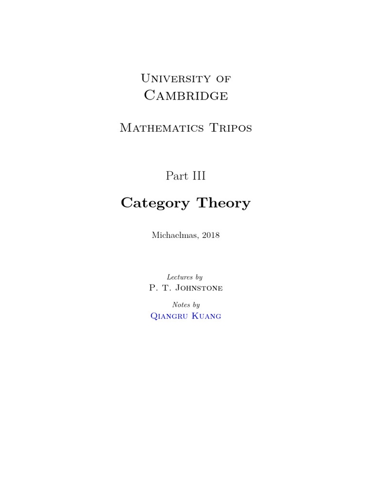 Category Theory | PDF