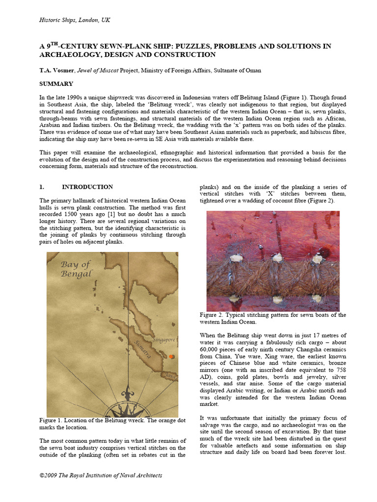 A 9th Century Sewn Plank Ship Puzzles PR | PDF