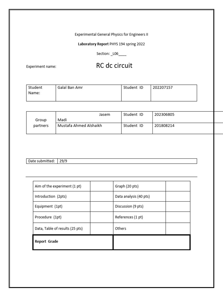 3-RC DC Circuit 1 | PDF