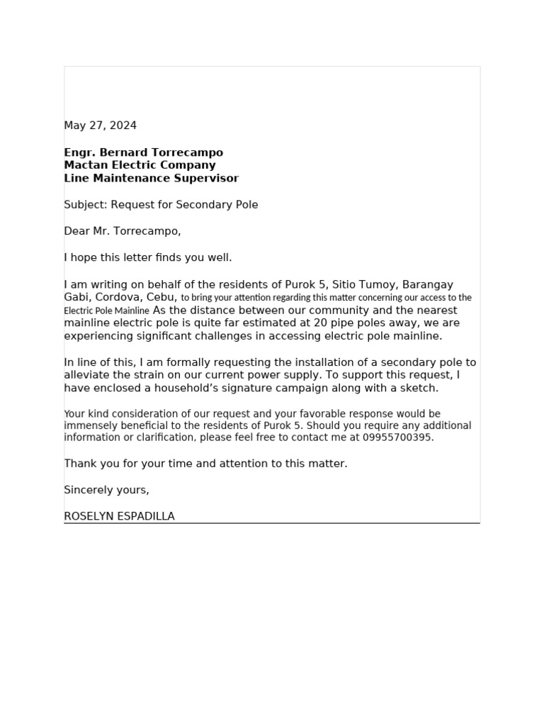 Meco Letter Request | PDF