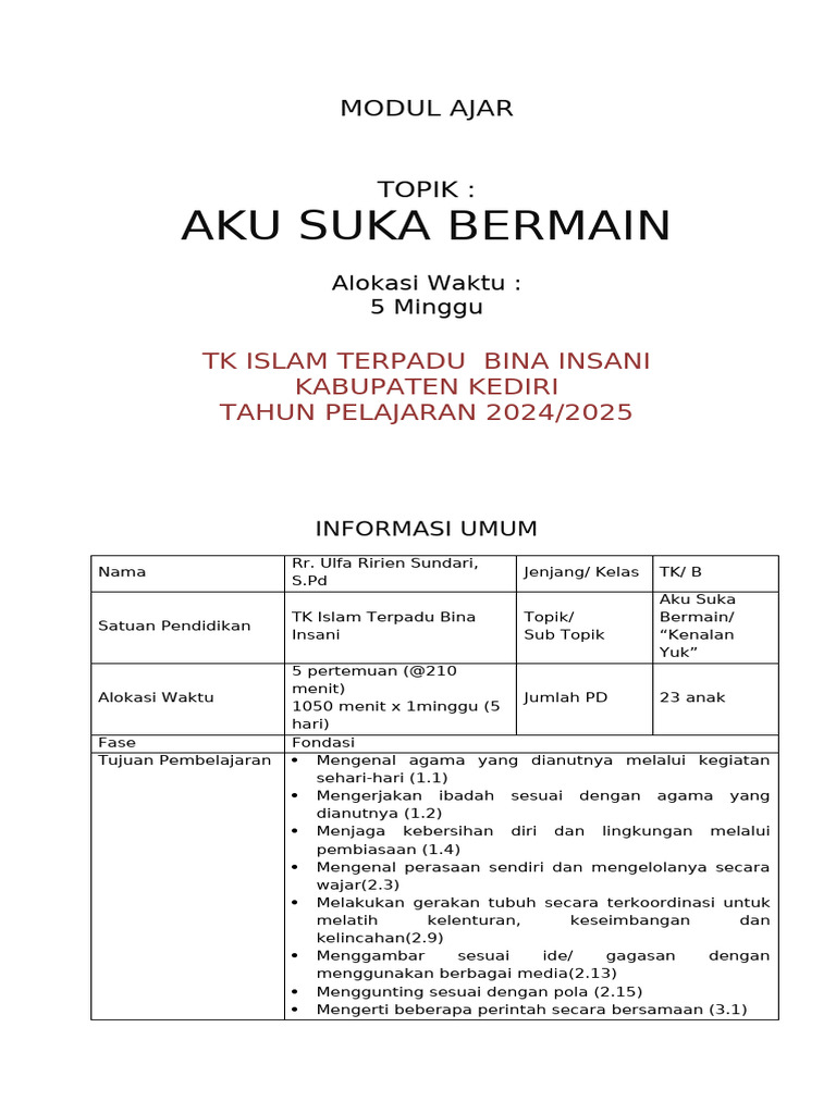 Modul Ajar | PDF
