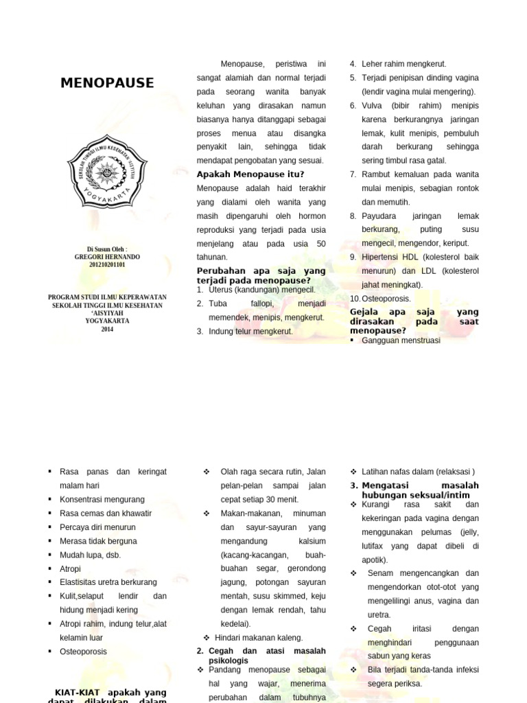 1 Leaflet-Menopause | PDF