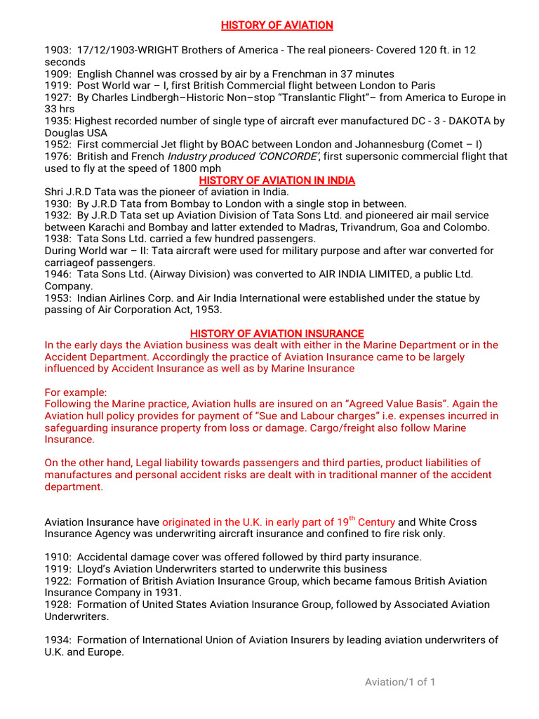 Aviation Study Material | PDF