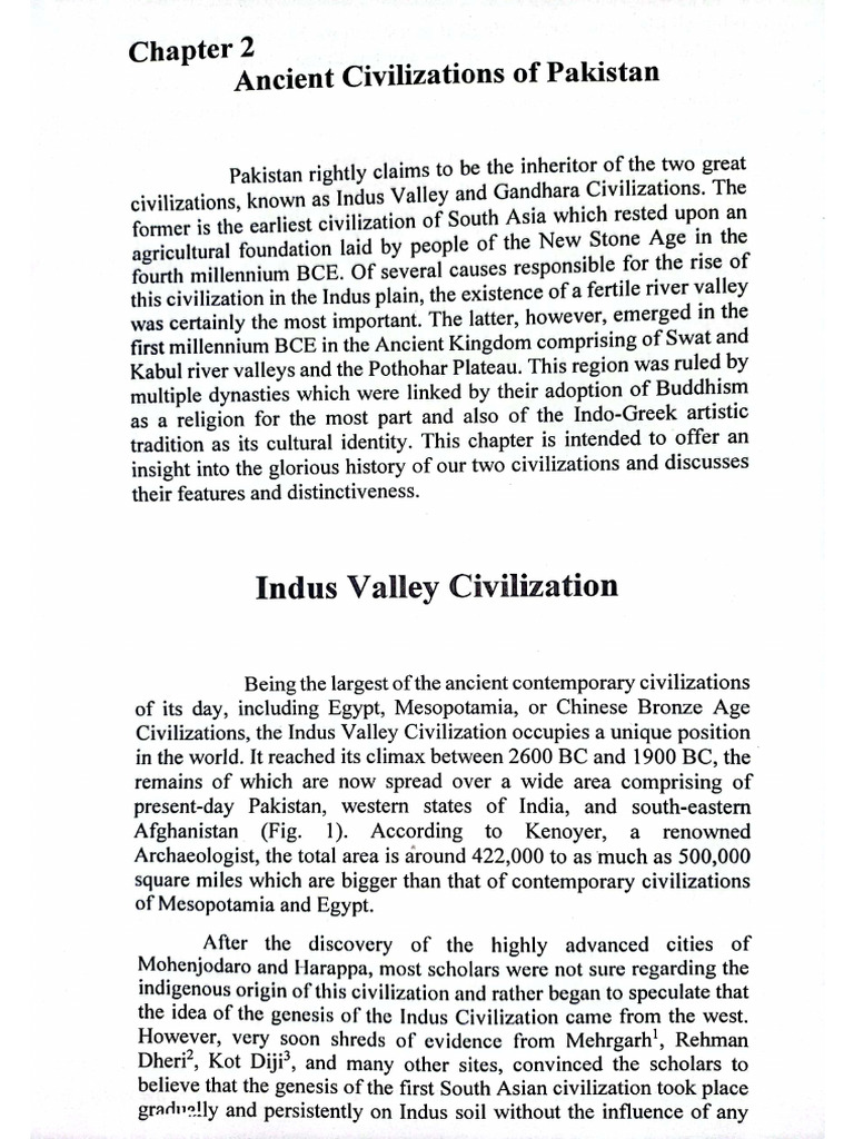 Chapter 2 - Ancient Civilizations of Pakistan | PDF